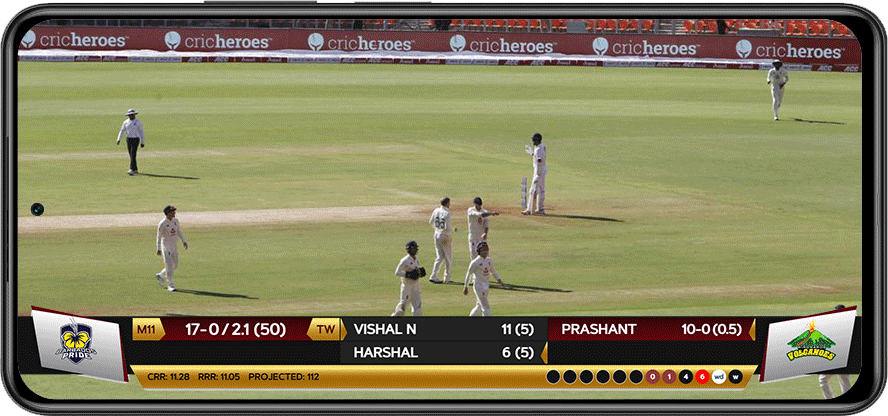 Cricket Live Stream Score Ticker Overlay Templates - CricHeroes
